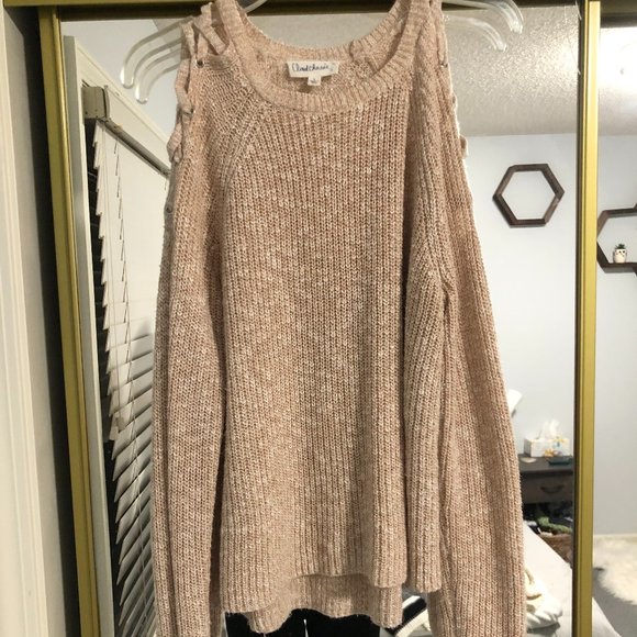 Cloud Chaser | Sweaters | Neutral Creamtan Sweater With Shoulder String ...